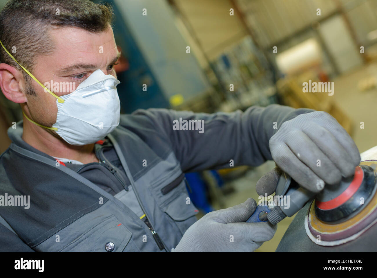 industrial worker wearing a mask Stock Photo - Alamy