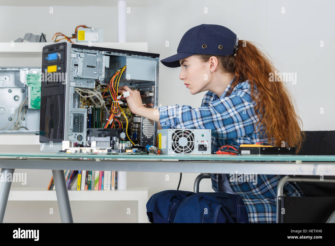 fixing a motherboard Stock Photo - Alamy