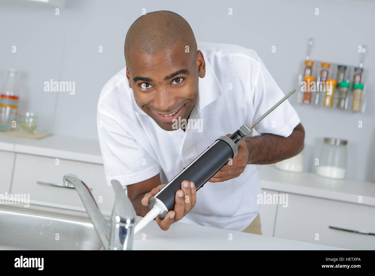 Mastic silicone hi-res stock photography and images - Alamy