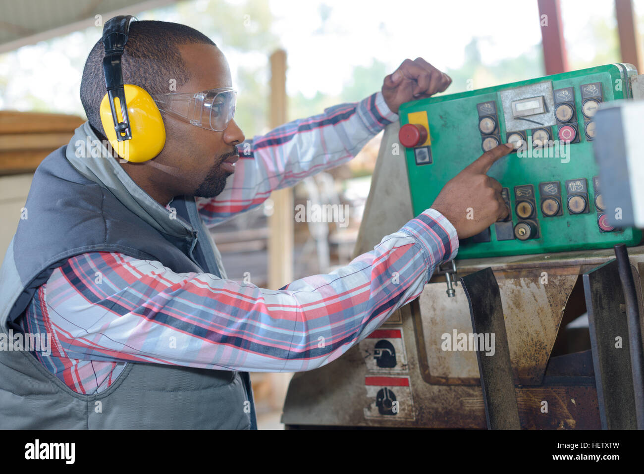 adjustment in the machine Stock Photo - Alamy