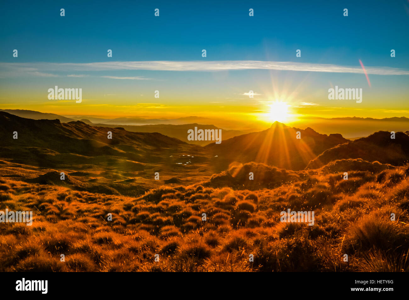 Mt. Giluwe and surrounding hills in Papua New Guinea covered with ...