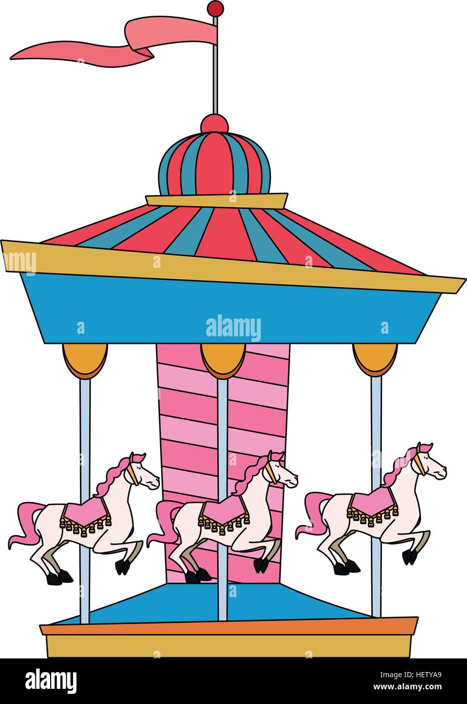 Isolated carnival carousel design Stock Vector Image & Art - Alamy
