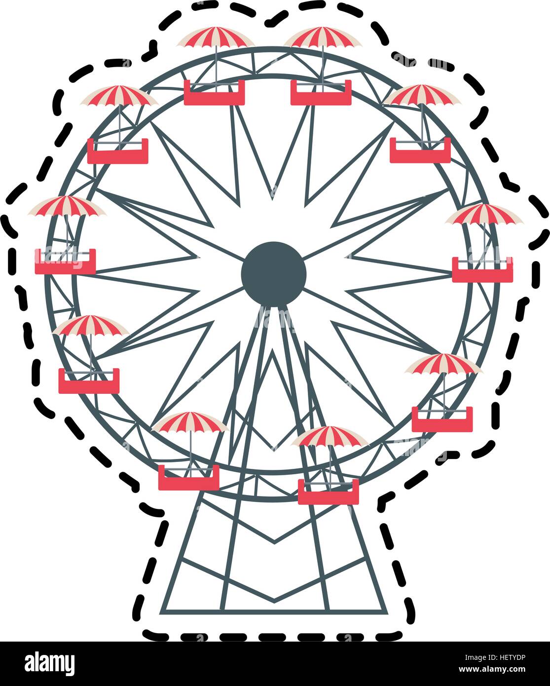 Isolated ferris wheel design Stock Vector Image & Art - Alamy