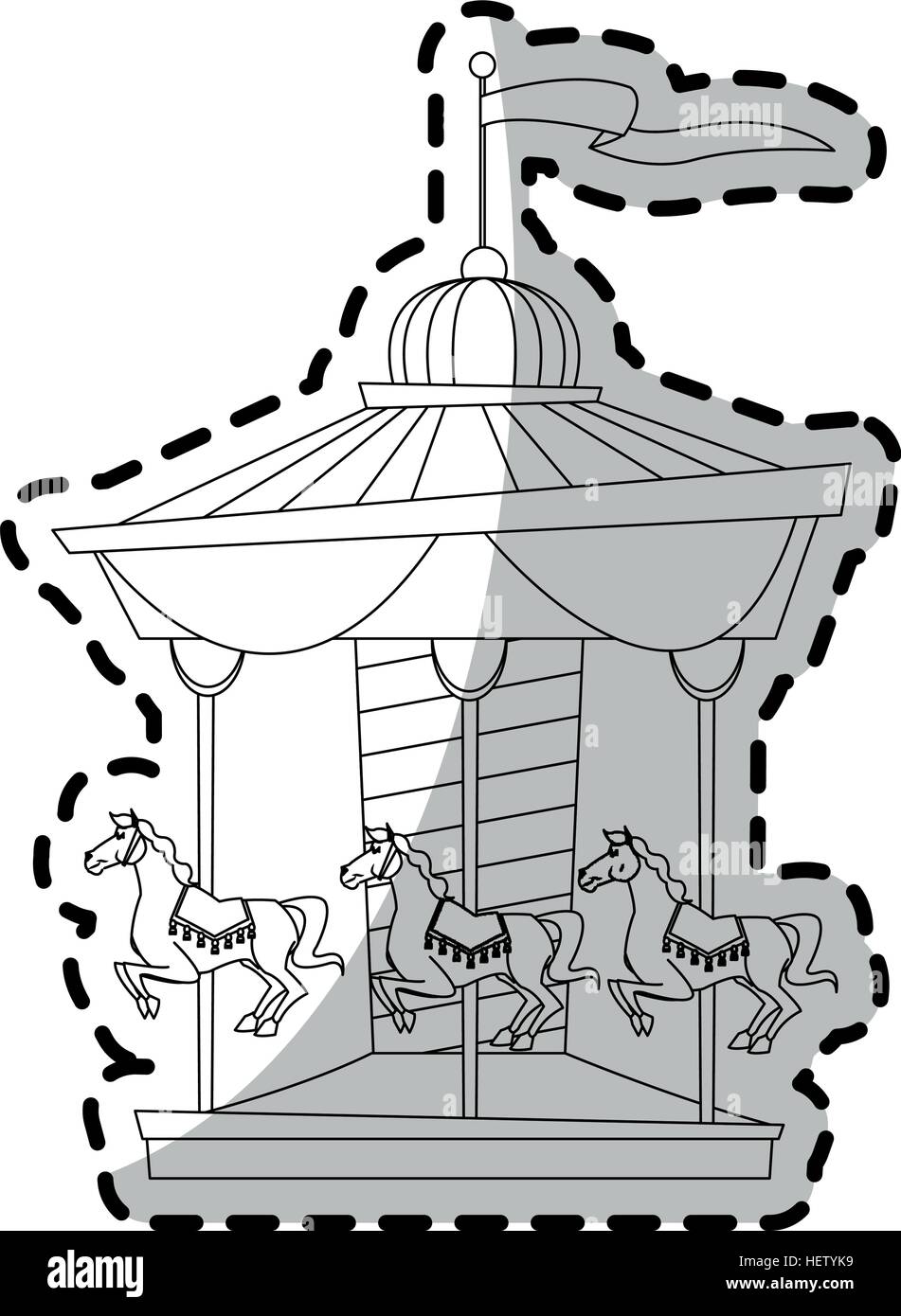 Isolated carnival carousel design Stock Vector Image & Art - Alamy