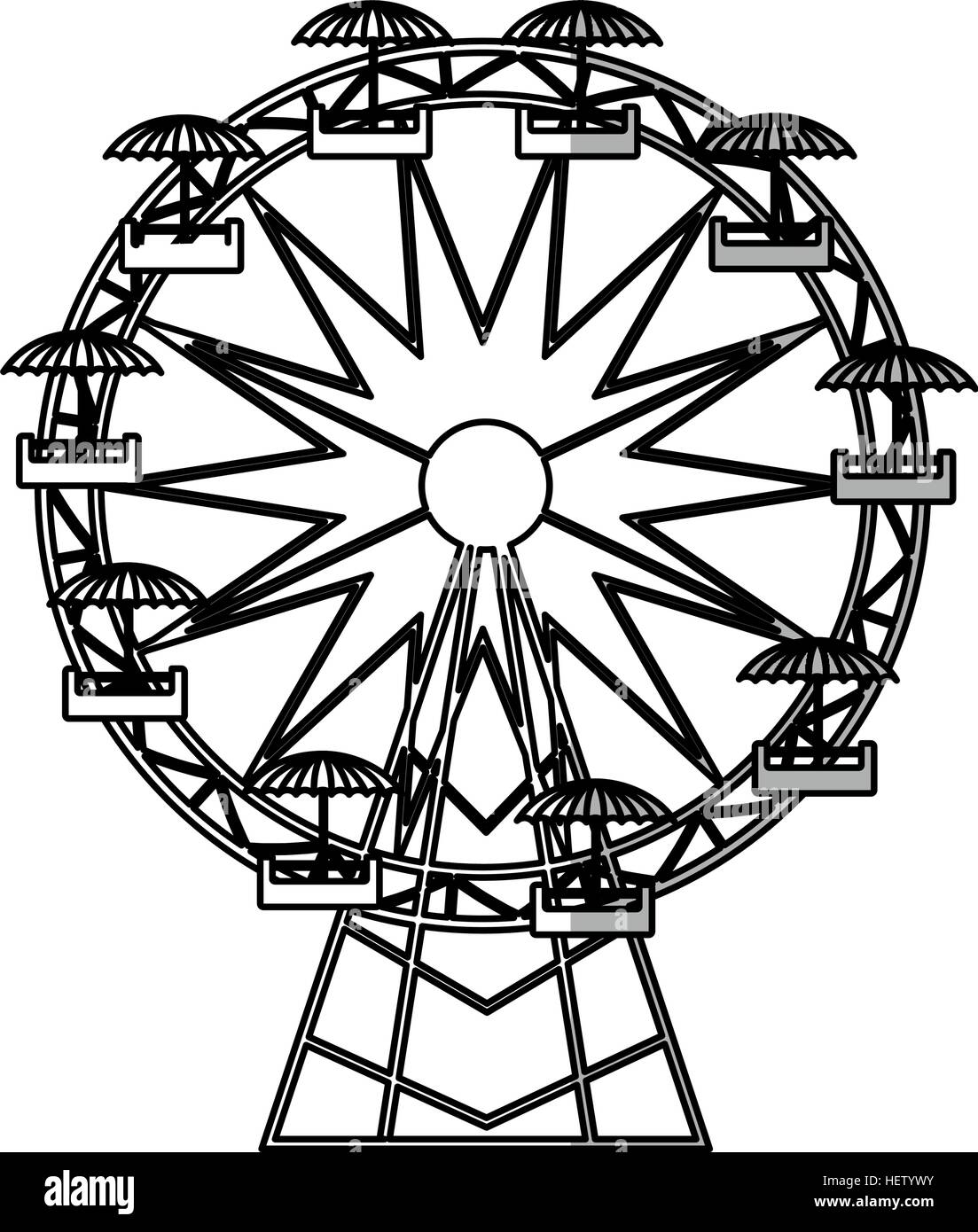 Isolated ferris wheel design Stock Vector Image & Art - Alamy