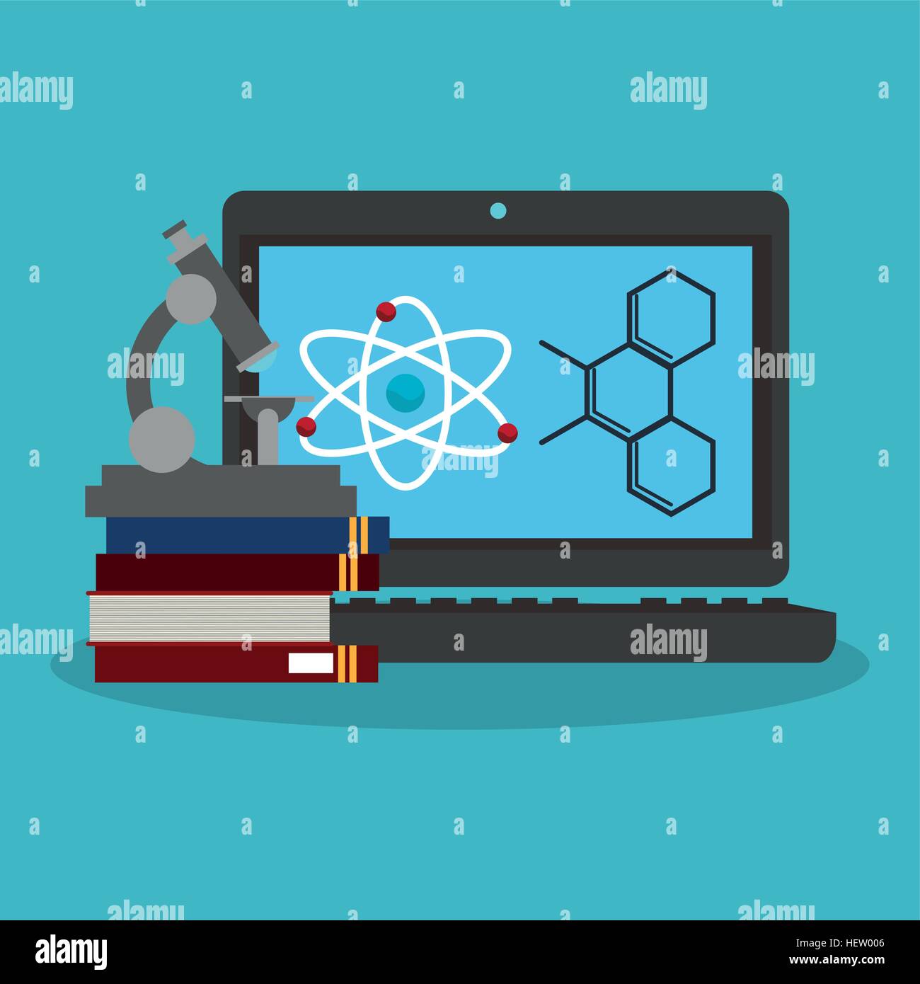 Science lab laptop analysis Stock Vector Images - Alamy
