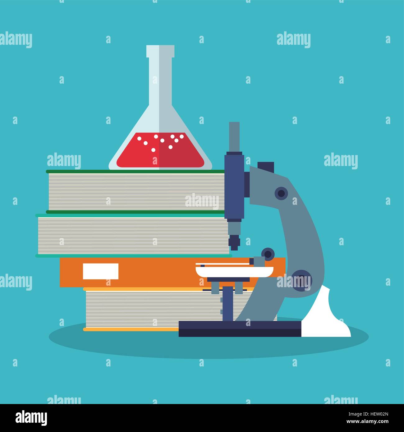 Books microscope Stock Vector Images - Alamy