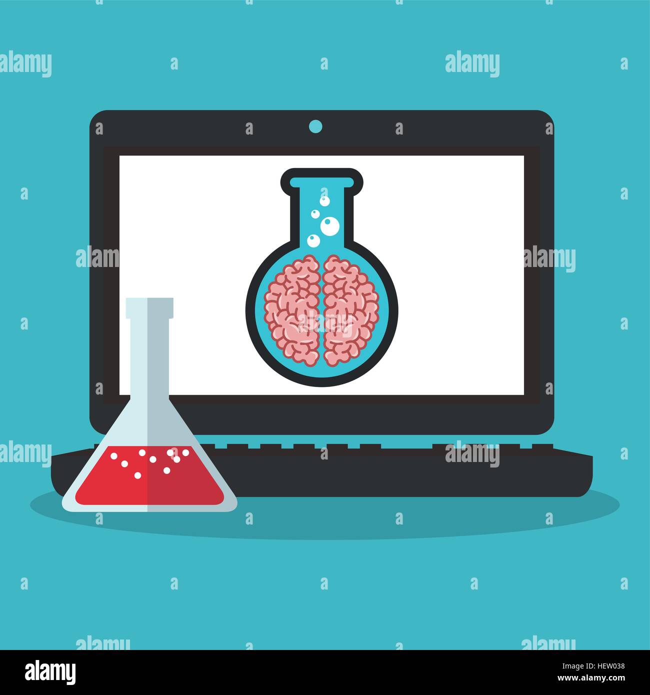 Colorful laptop and science design Stock Vector Image & Art - Alamy