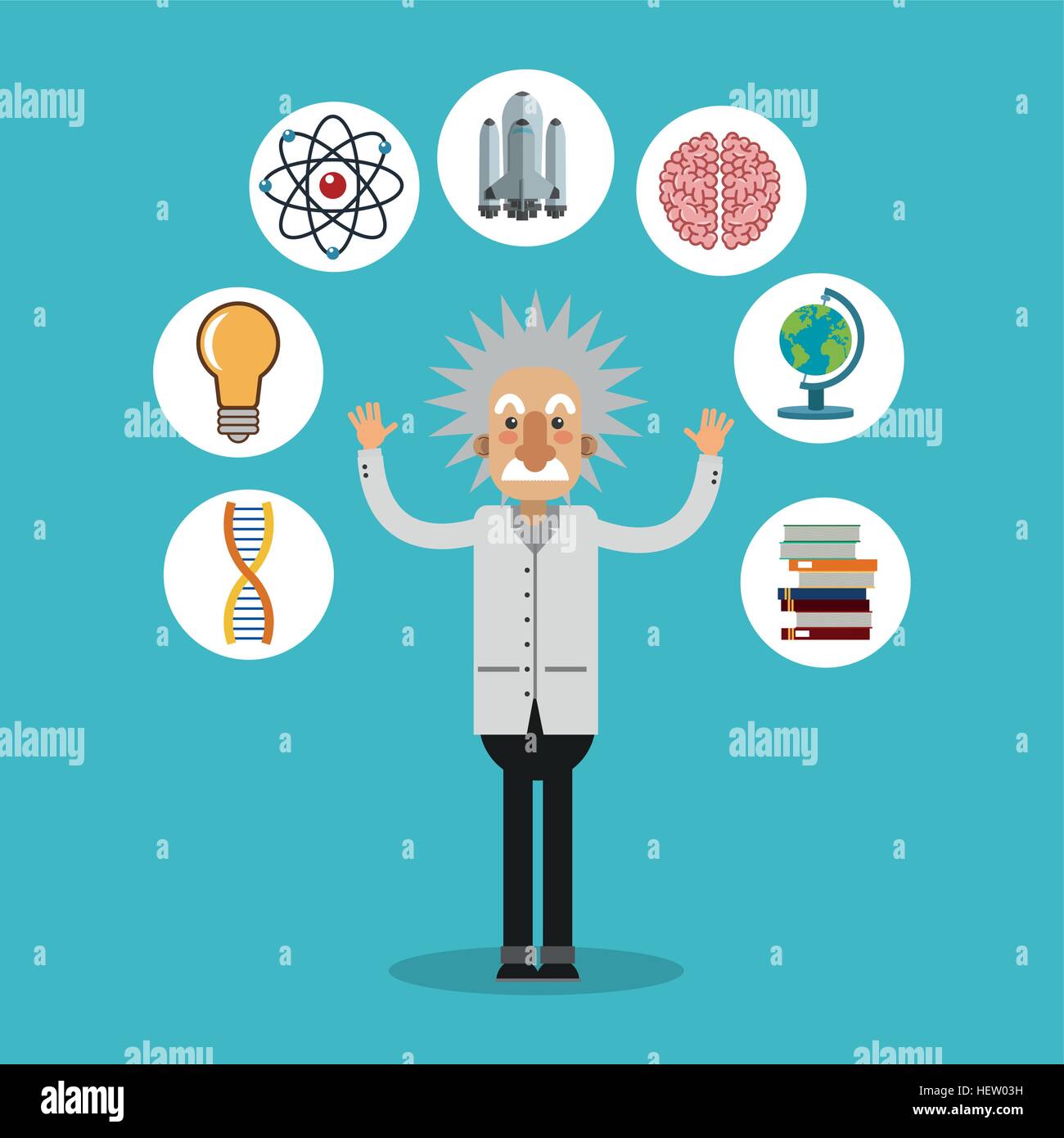 Colorful Einstein and science design Stock Vector Image & Art - Alamy