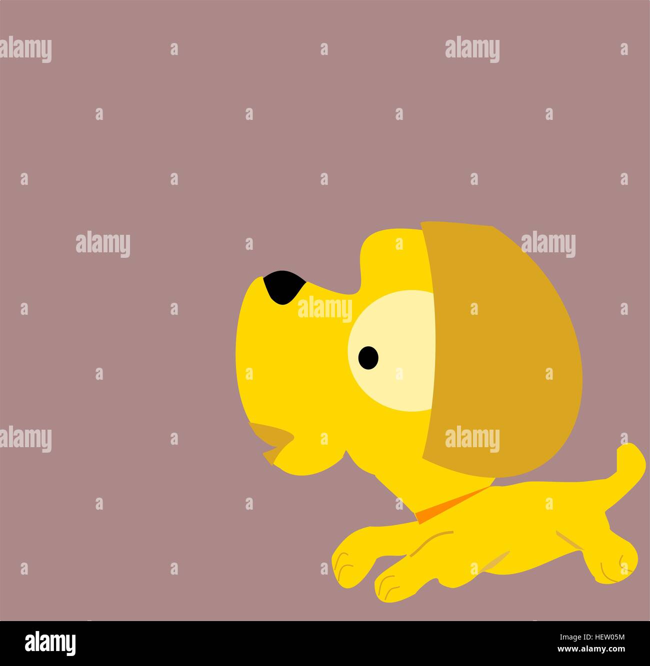 Cute Small Dog chasing something Vector Illustration Stock Vector Image ...