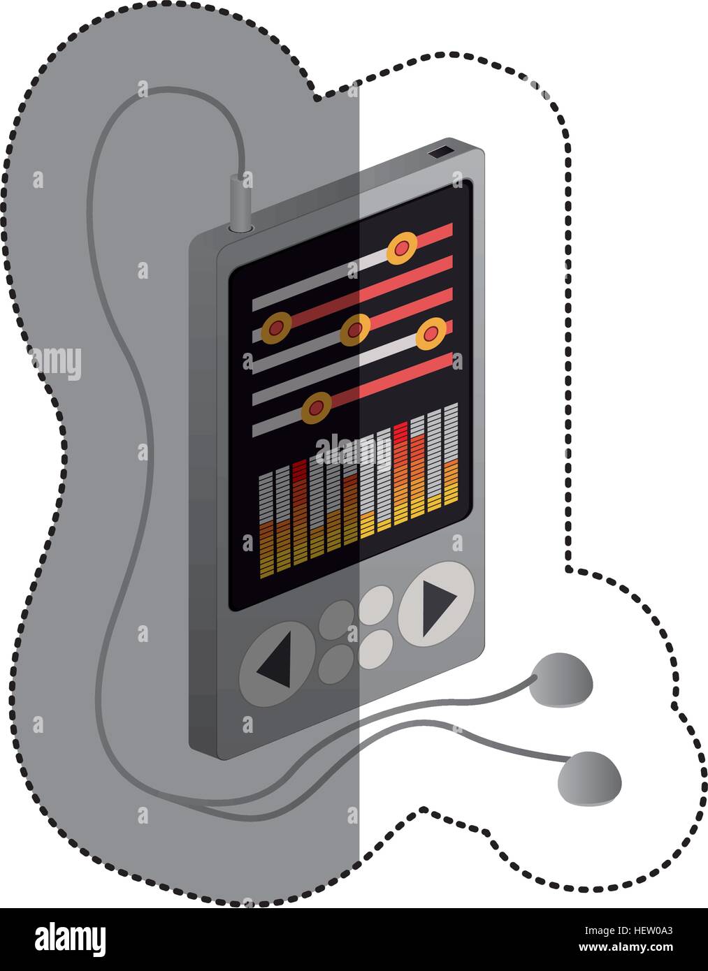 Isolated mp3 device design Stock Vector Image & Art - Alamy