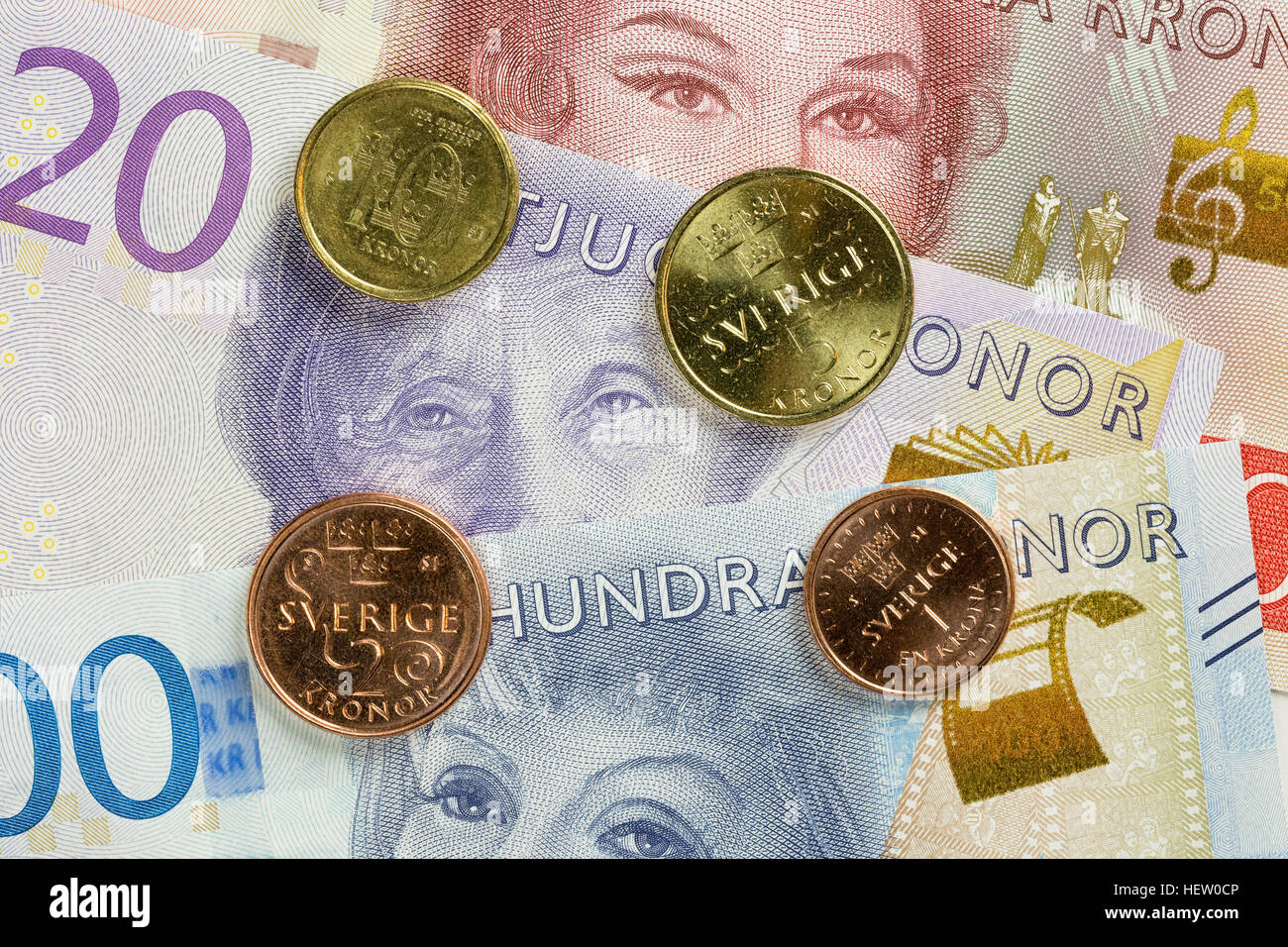 Swedish Currency Close Up Stock Photo - Alamy