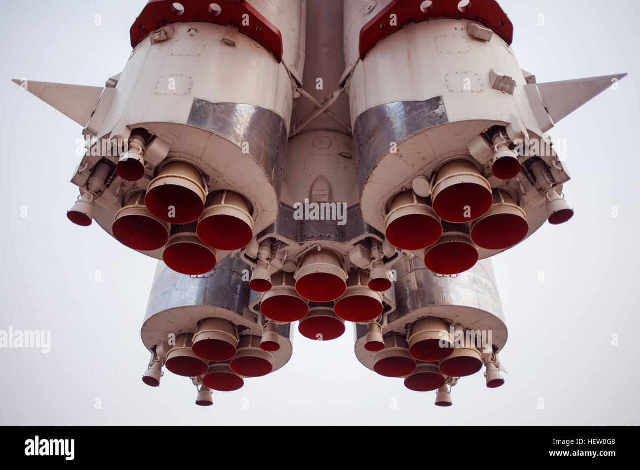Detail of space rocket engine. Part of the rocket, close-up, science ...