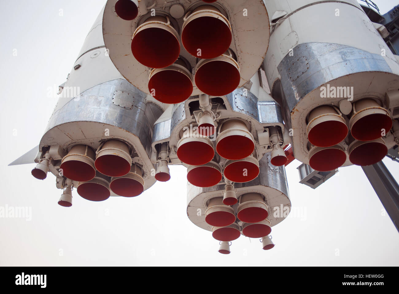 Detail of space rocket engine. Part of the rocket, close-up, science ...