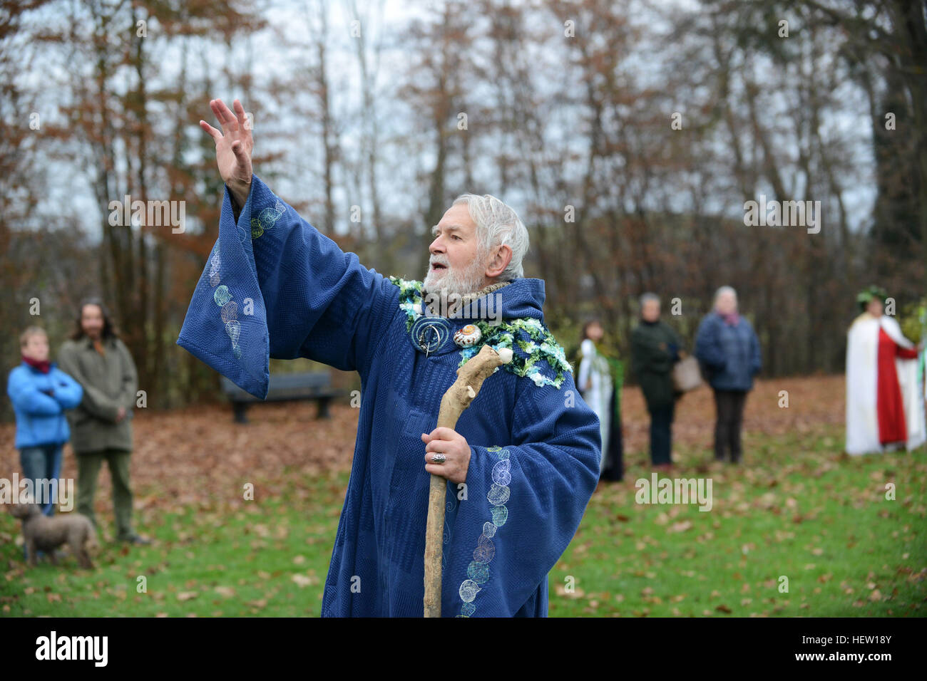 Garth Reynolds at the Druids blessing of the mistletoe ceremony at the ...