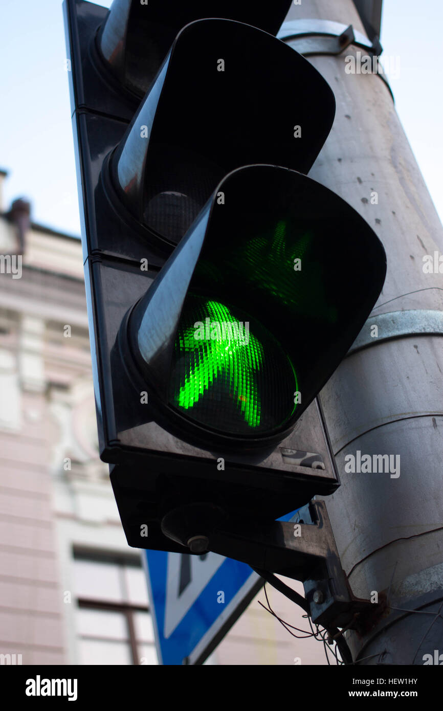 Traffic lights green color. Transition is possible Stock Photo - Alamy
