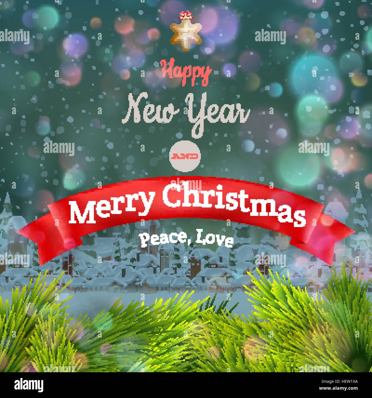 Christmas landscape Poster. EPS 10 Stock Vector Image & Art - Alamy