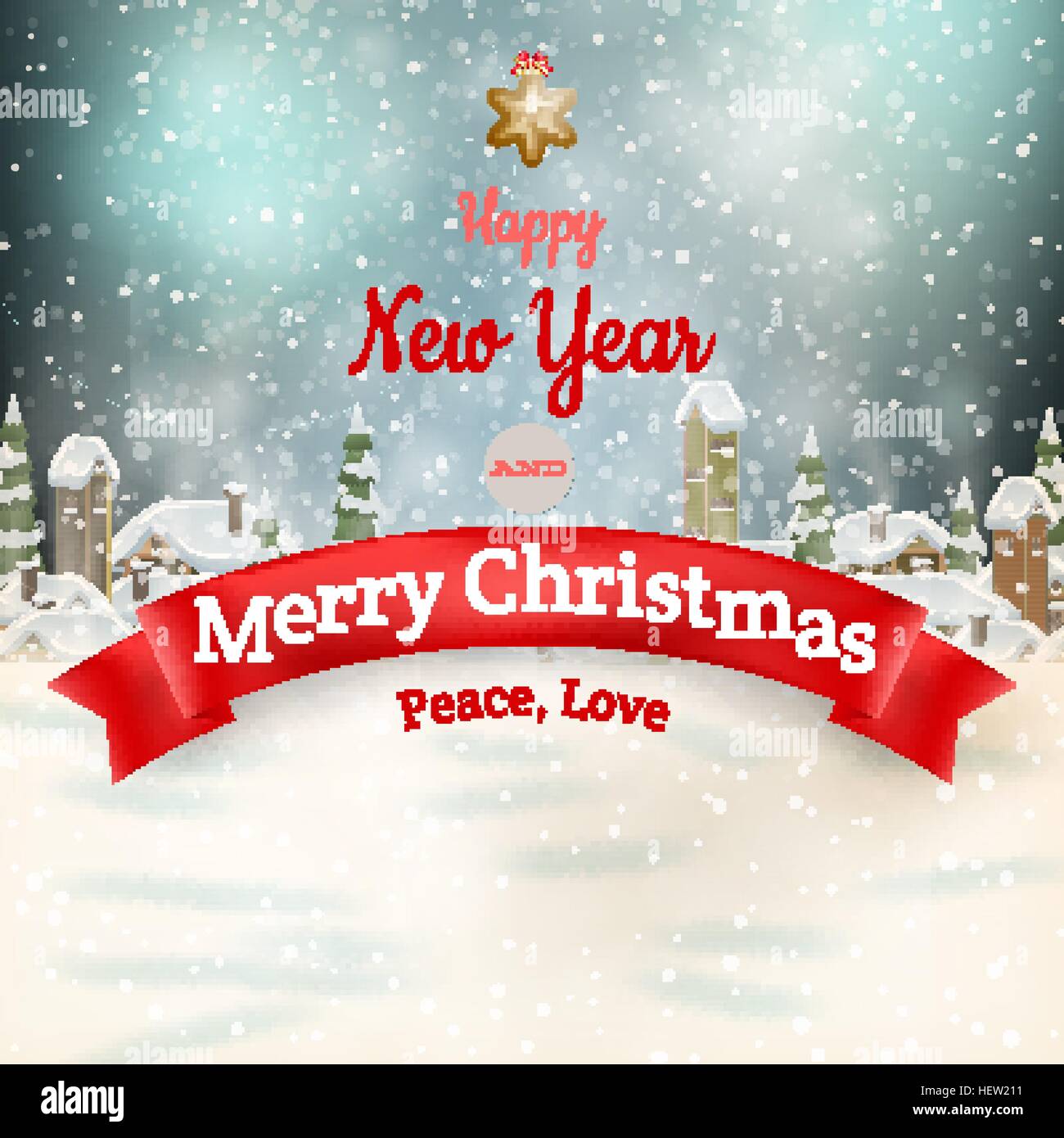 Christmas landscape Poster. EPS 10 Stock Vector Image & Art - Alamy