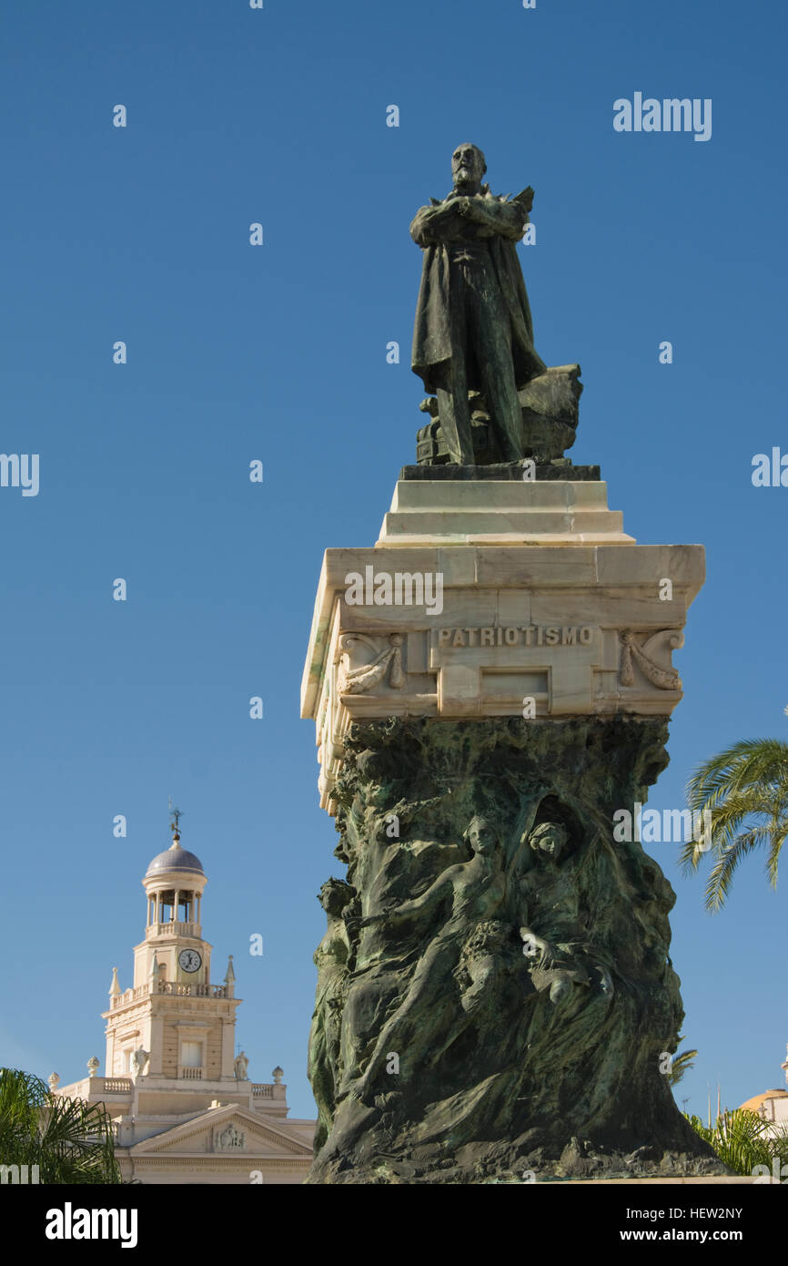 EUROPE, Spain, Andalusia, Andalucía, Cadiz, Cádiz, Monument to ...