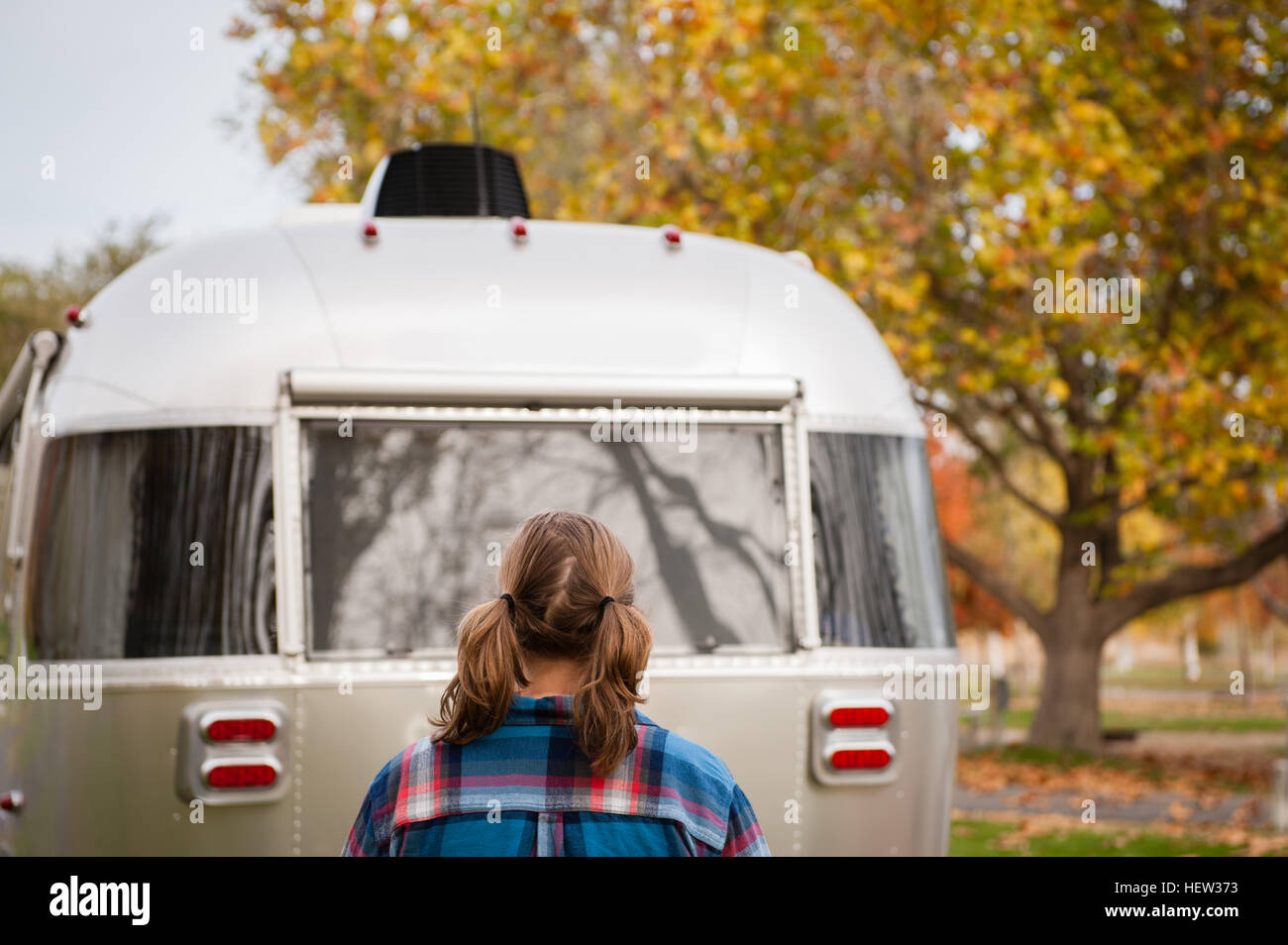 Camper van rear view hi-res stock photography and images - Alamy