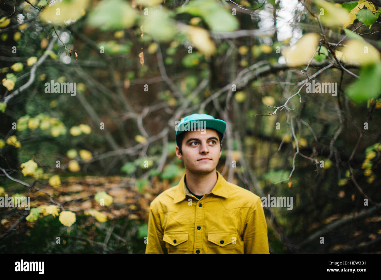 Portrait of young man in rural setting Stock Photo - Alamy