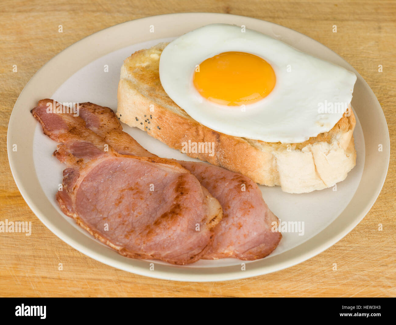 Healthy Bacon and Egg Breakfast Food Stock Photo - Alamy