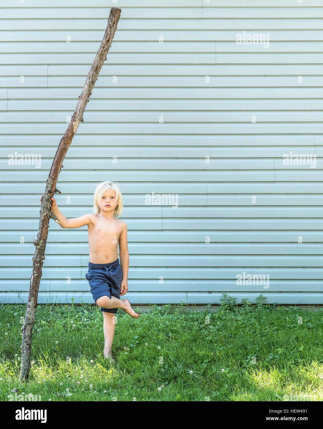 Boy one leg hi-res stock photography and images - Alamy