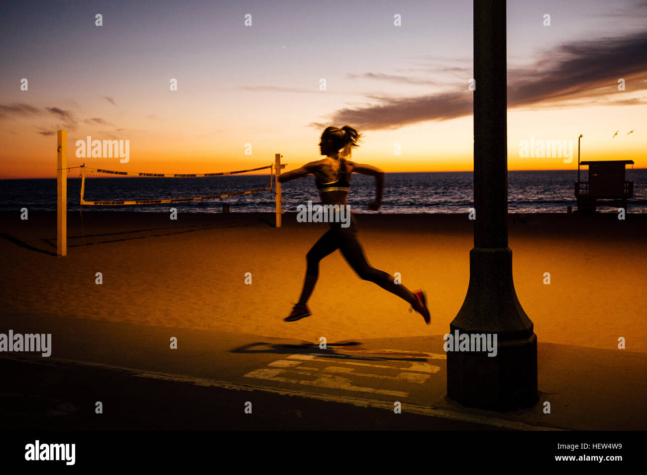 Girl Running Away At Night