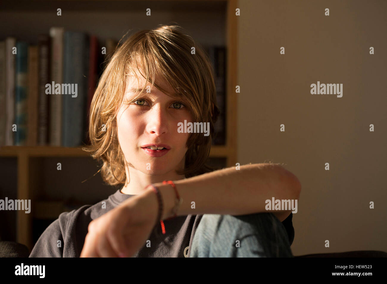Young boy at home hi-res stock photography and images - Alamy