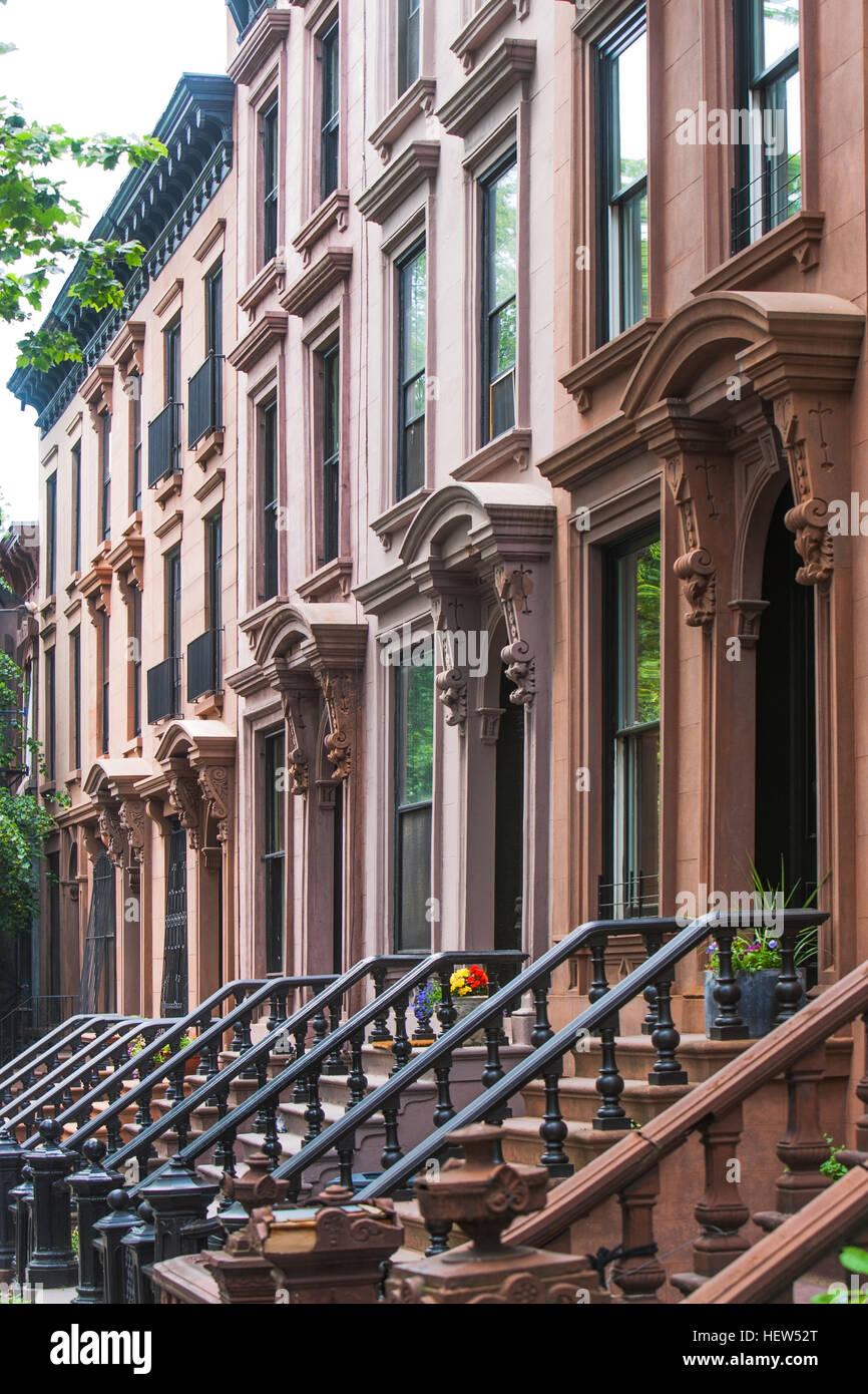 Brownstones, New York City, New York, USA Stock Photo - Alamy