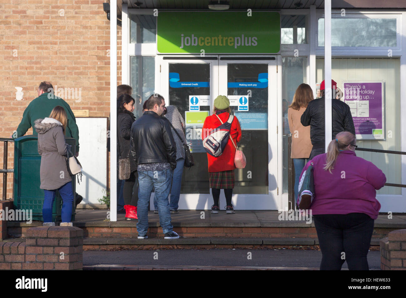 Job centre plus queue hi-res stock photography and images - Alamy