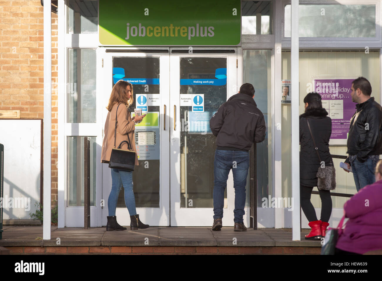Job centre plus queue hi-res stock photography and images - Alamy