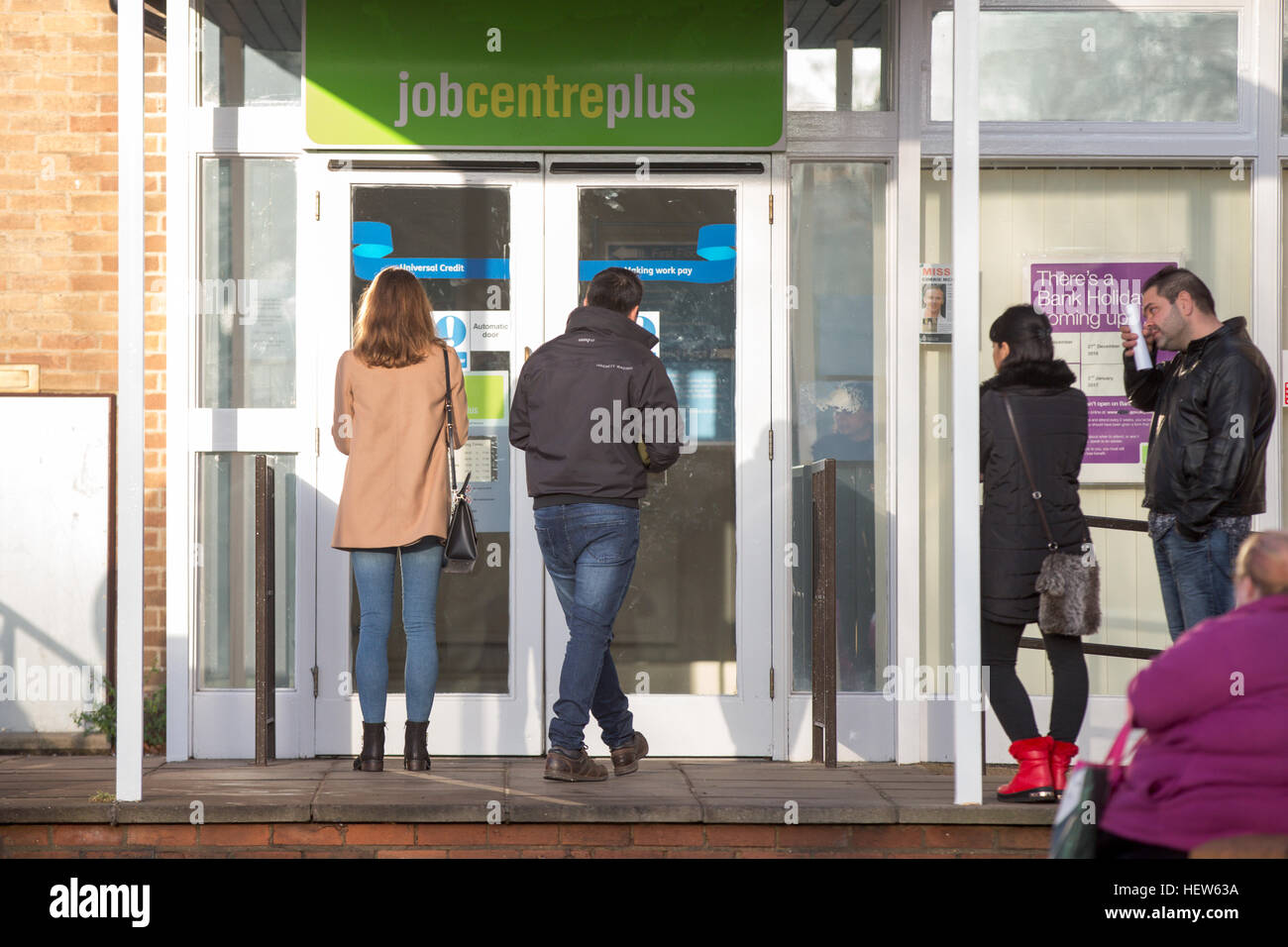Job centre plus queue hi-res stock photography and images - Alamy