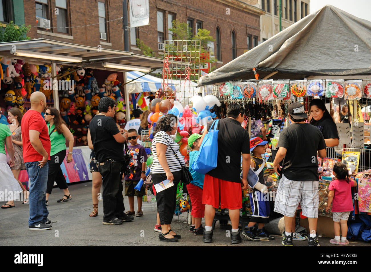 Street festival in Rogers Park neighborhood of Chicago, Illinois Stock ...