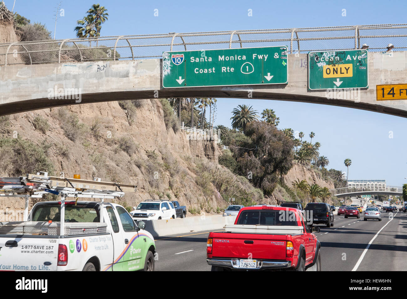 Highway 1 california santa monica hi-res stock photography and images ...