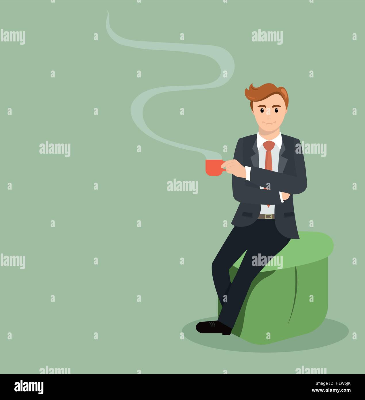 Break time concept business Stock Vector Images - Alamy