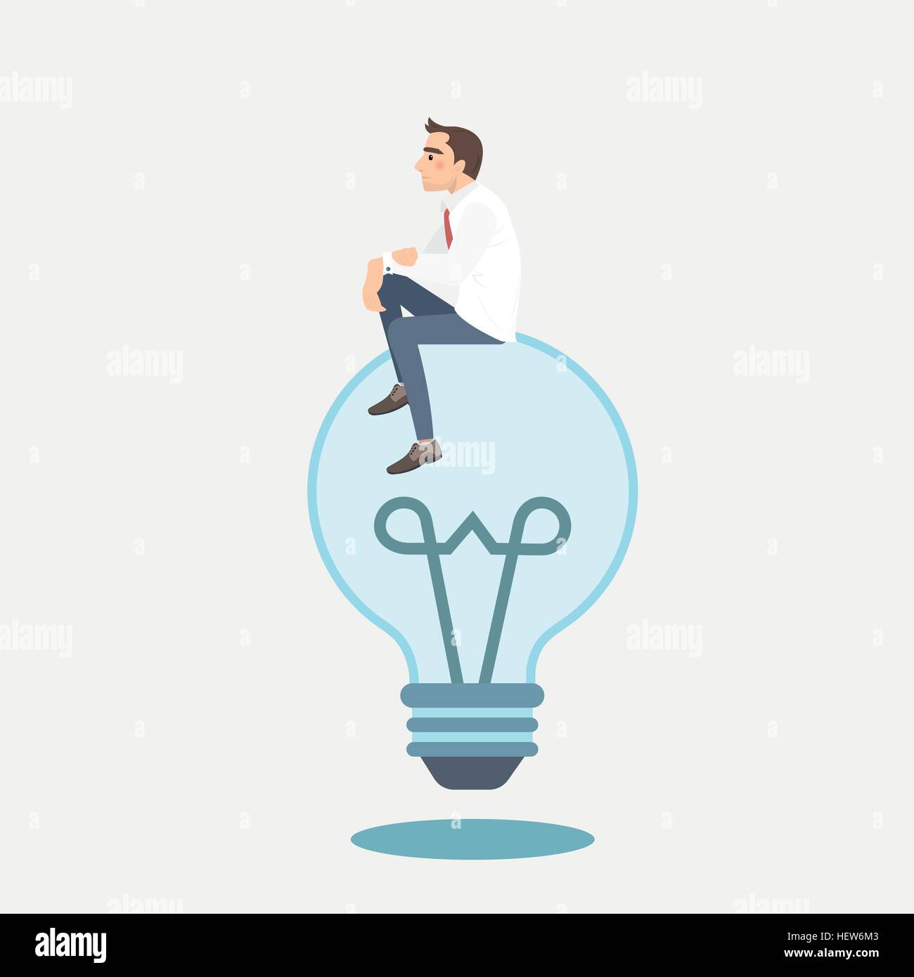 Light bulb lit on Stock Vector Images - Alamy