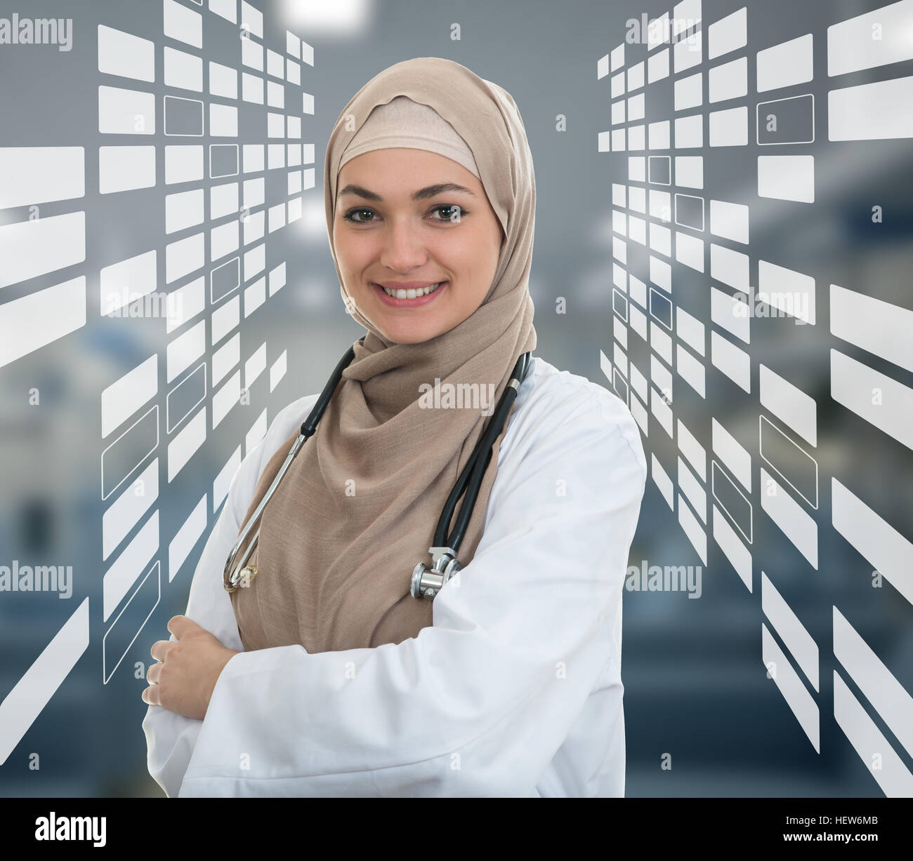 Muslim female doctor hi-res stock photography and images - Alamy