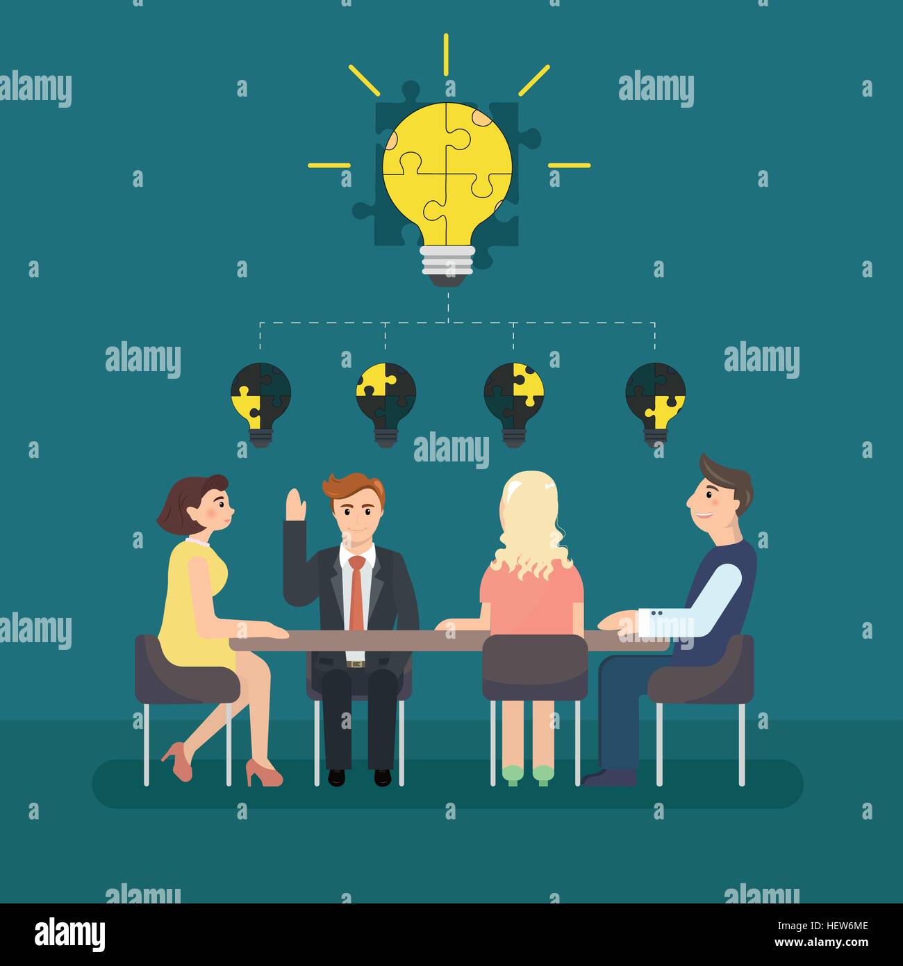 Cartoon business people talking big hi-res stock photography and images ...