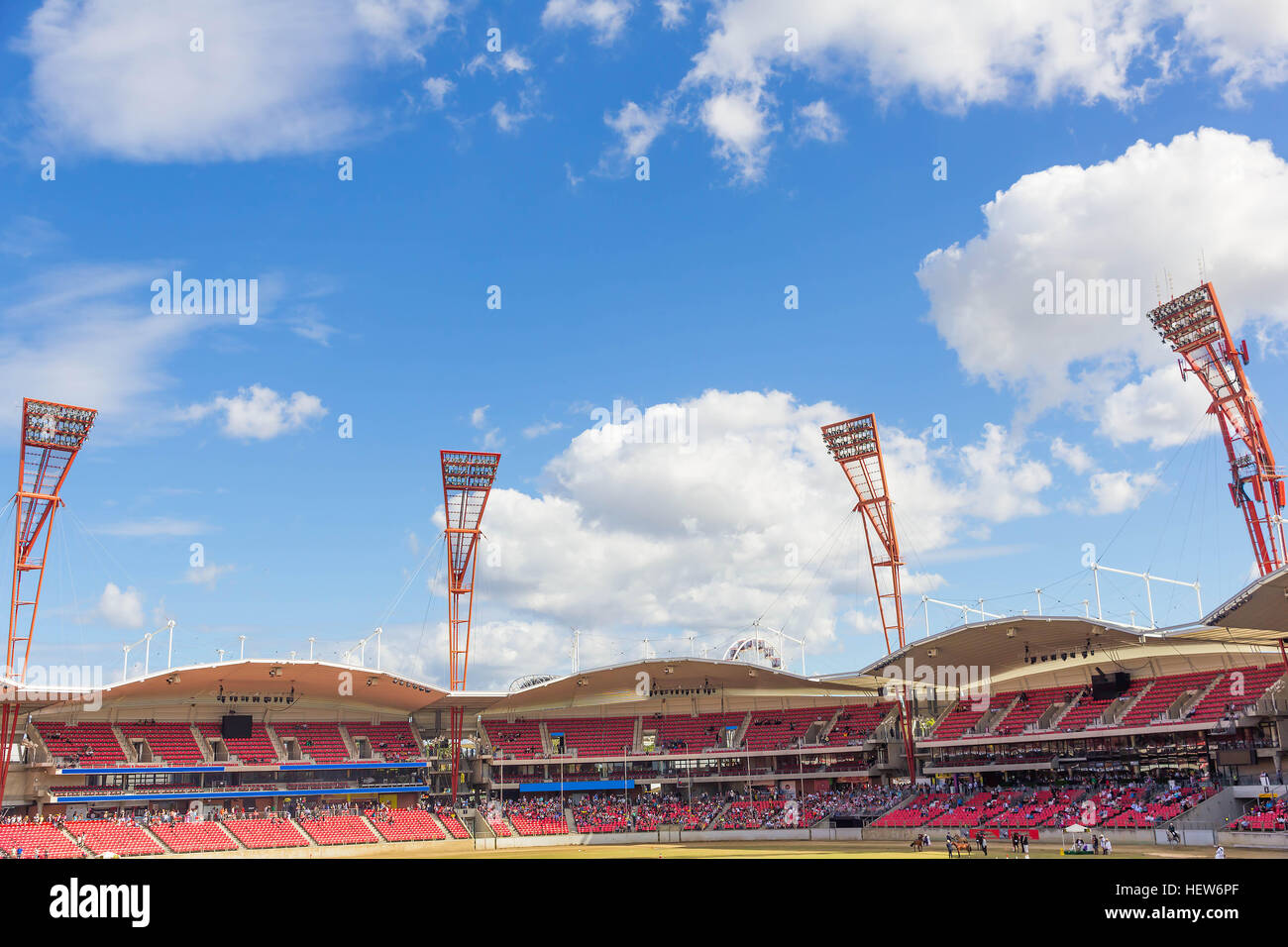 stadium and spotlight on a sunny day Stock Photo - Alamy