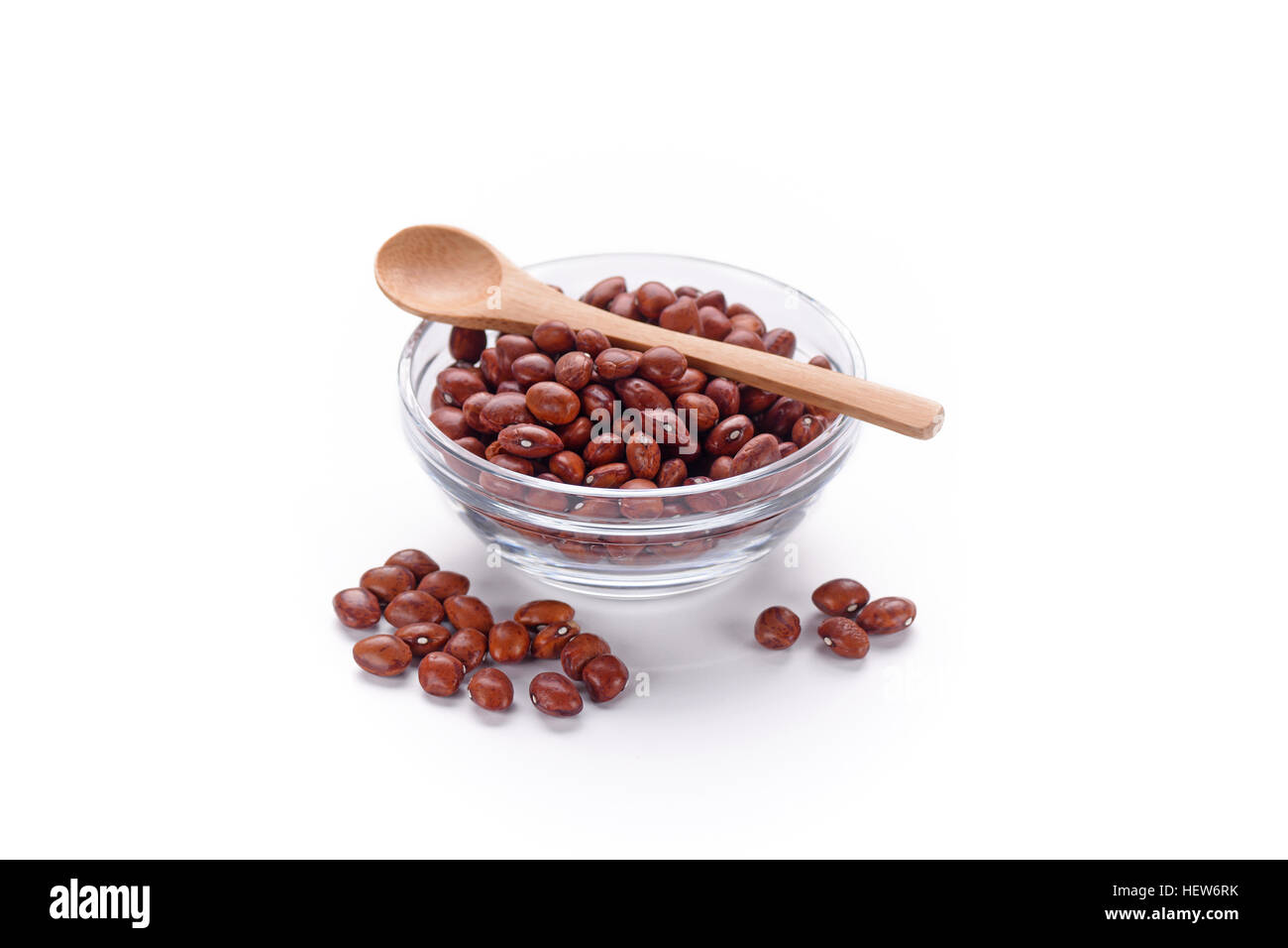 beans in glass bowl - isolated in white background Stock Photo - Alamy