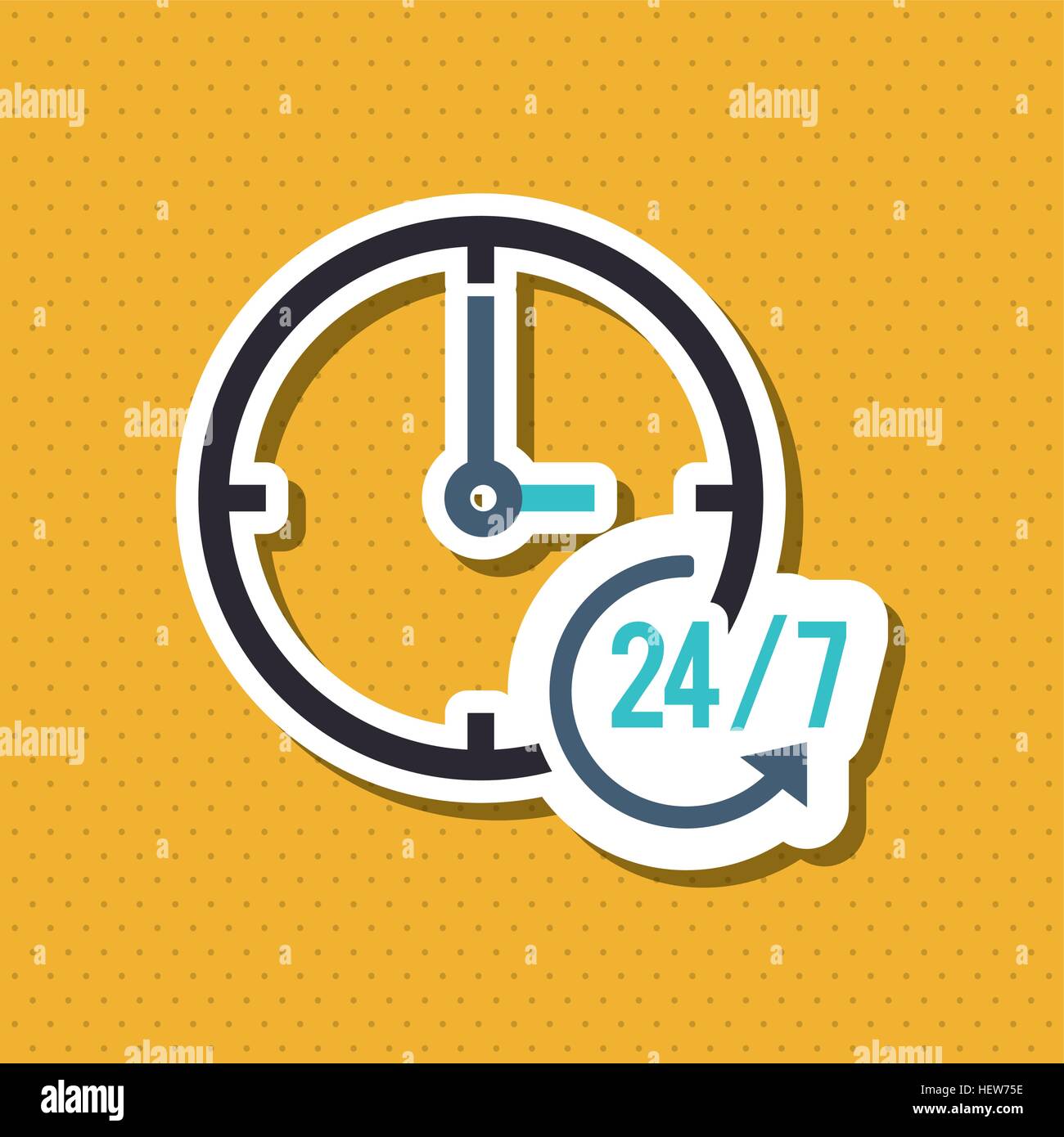 Clock icon call center technical hi-res stock photography and images ...