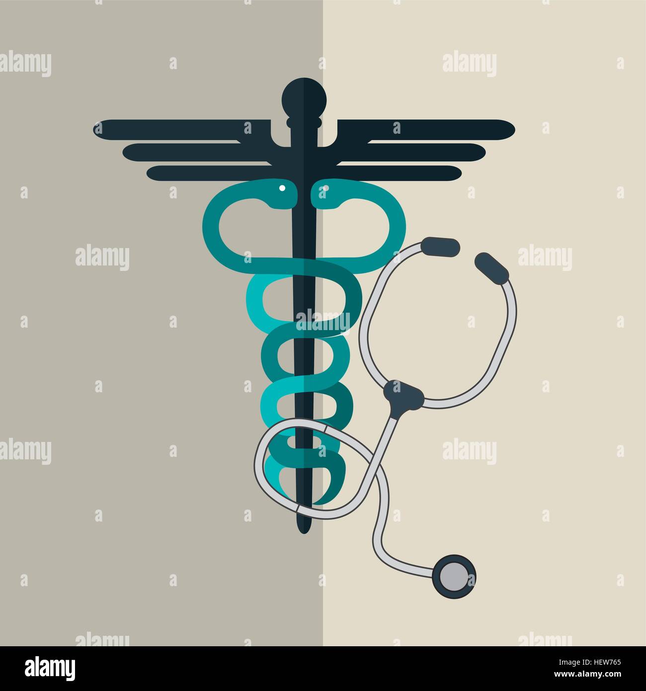 caduceus icon design , vector illustration Stock Vector Image & Art - Alamy