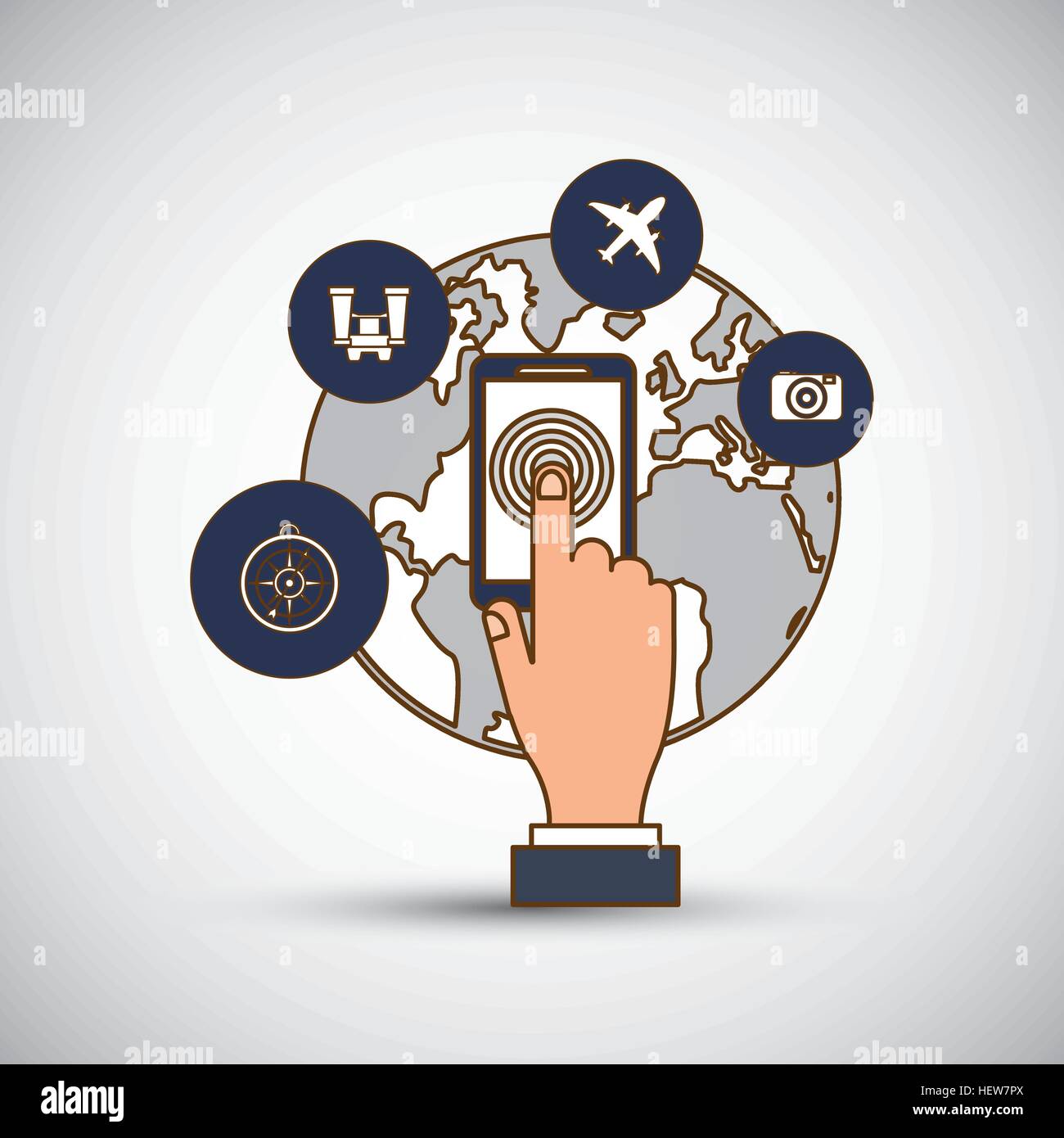Smartphone and travel icon design, vector illustration Stock Vector ...