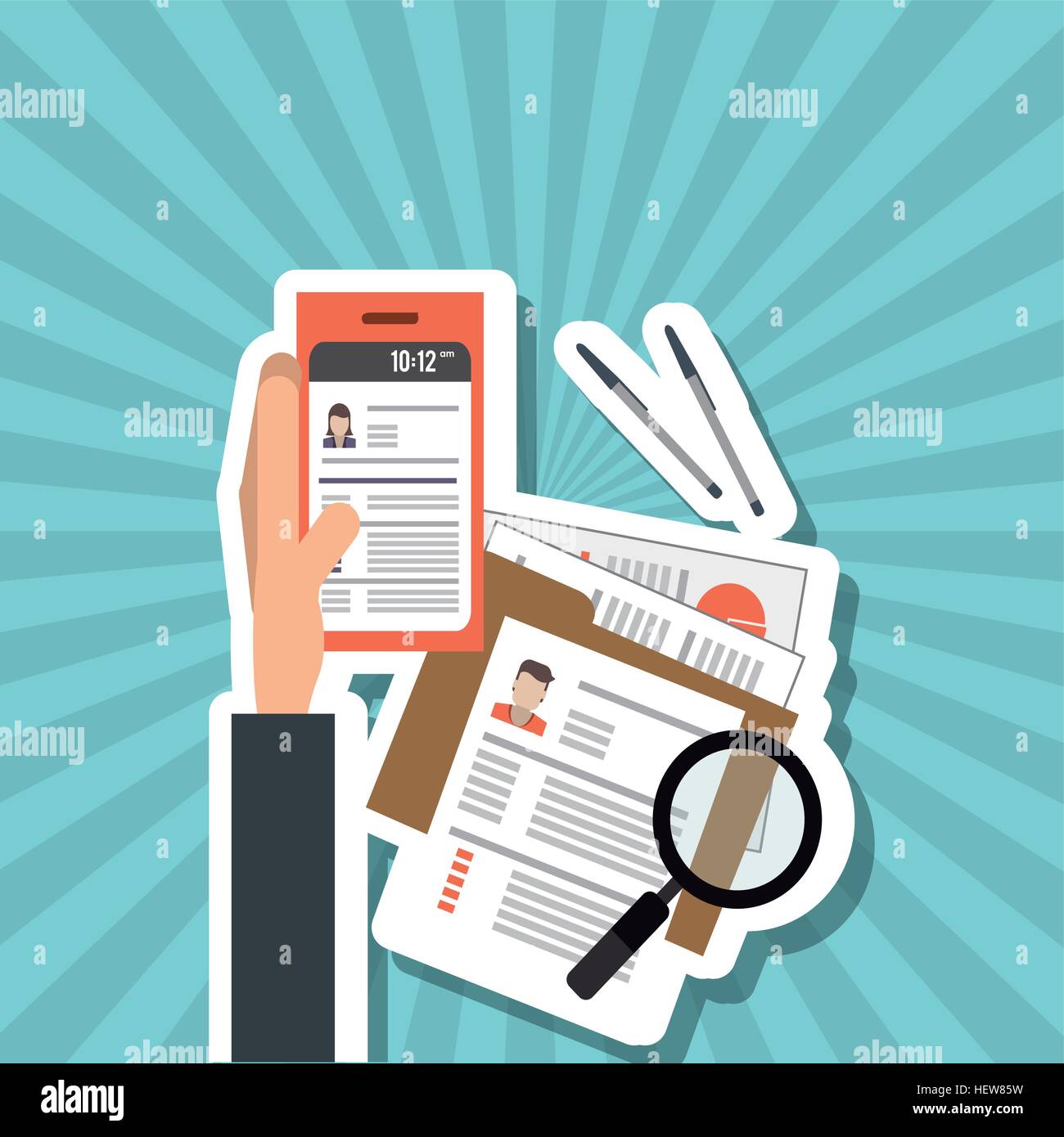 Human resources search design, vector illustration Stock Vector Image ...