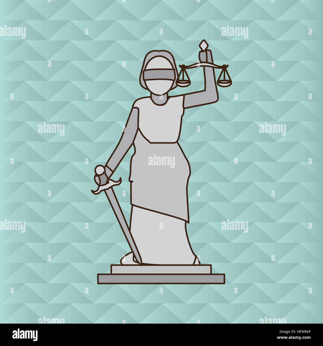 Law and Justice sculpture design, vector illustration Stock Vector ...