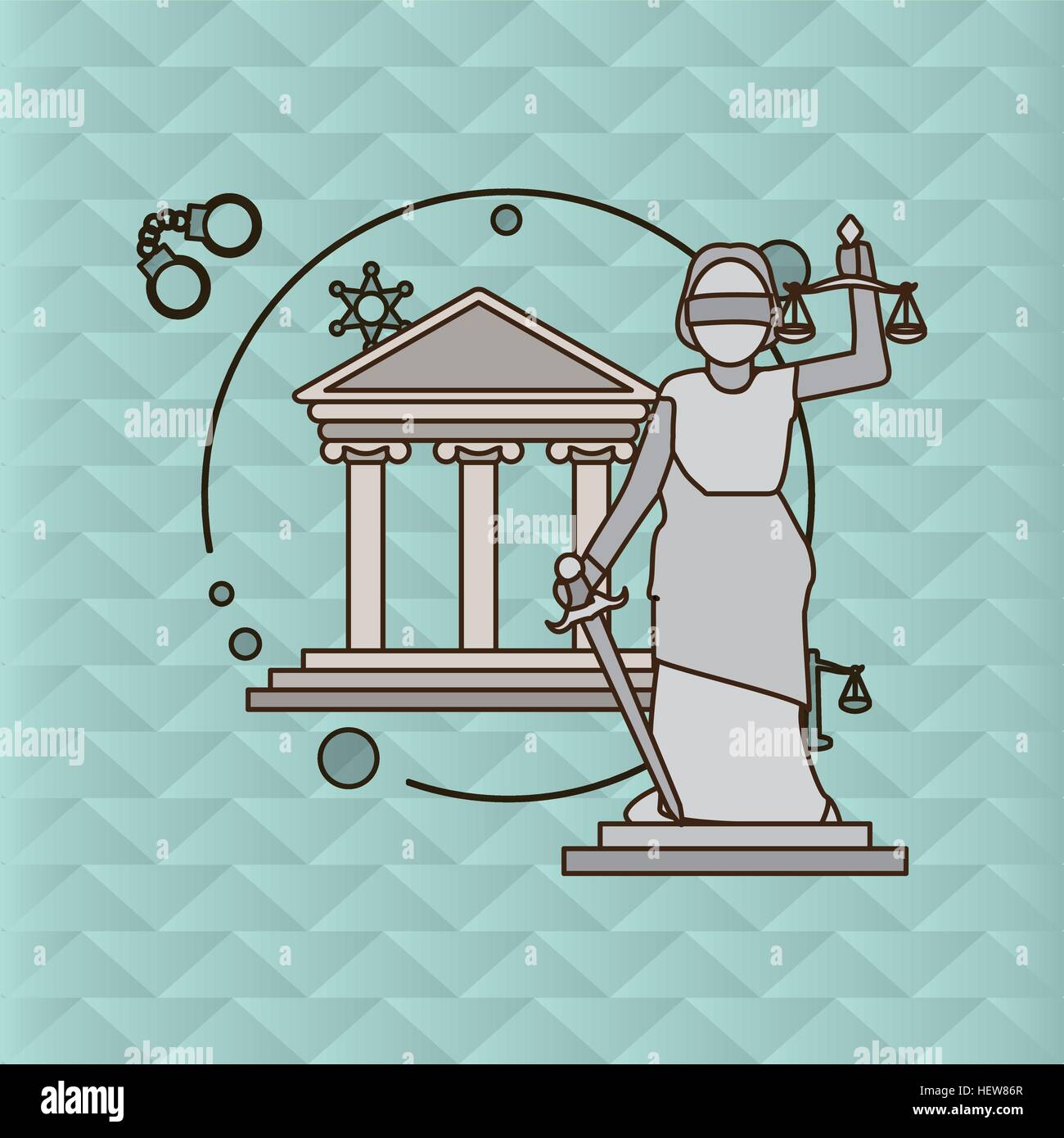 Law and Justice building design, vector illustration Stock Vector Image ...