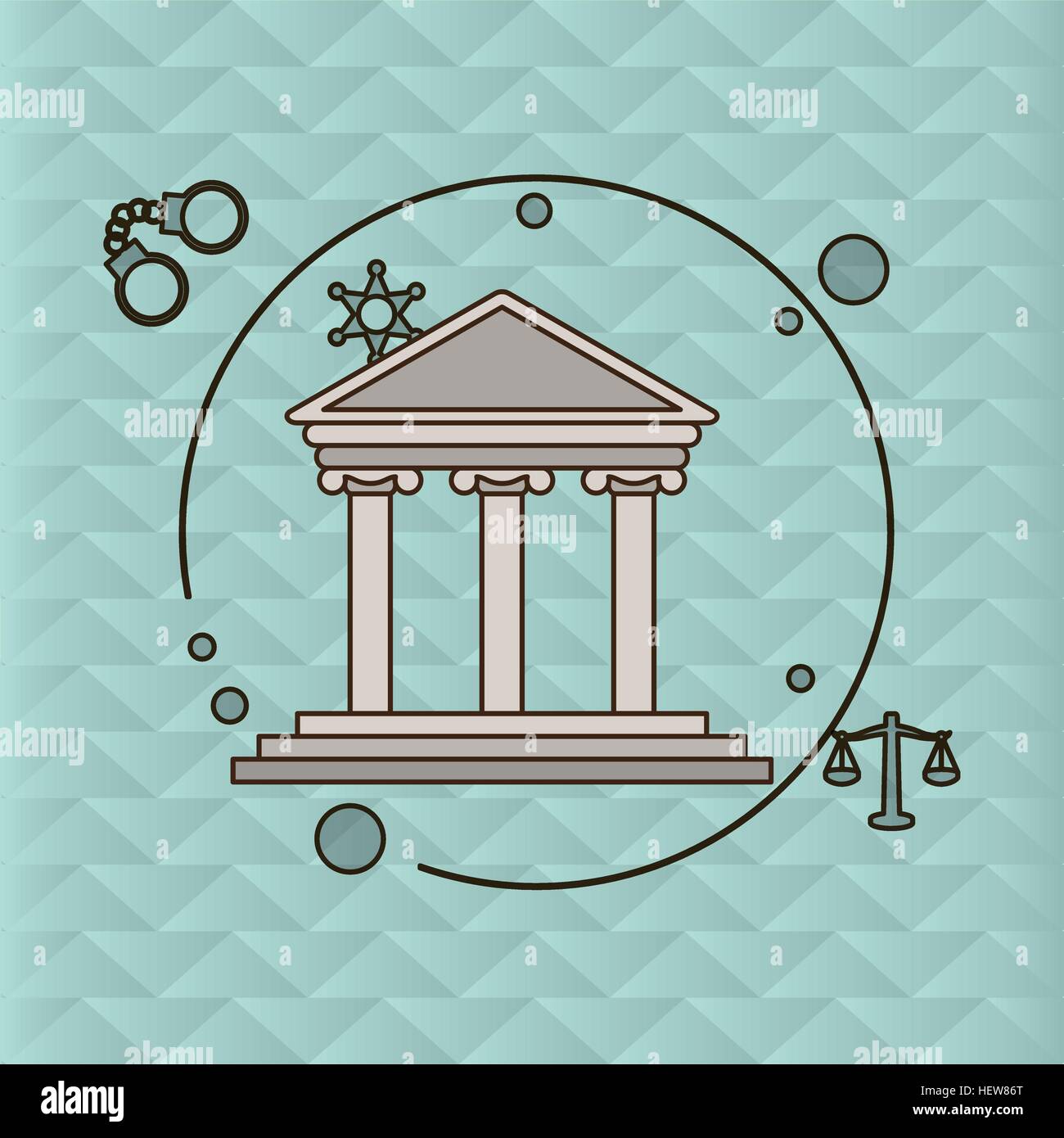 Law and Justice building design, vector illustration Stock Vector Image ...