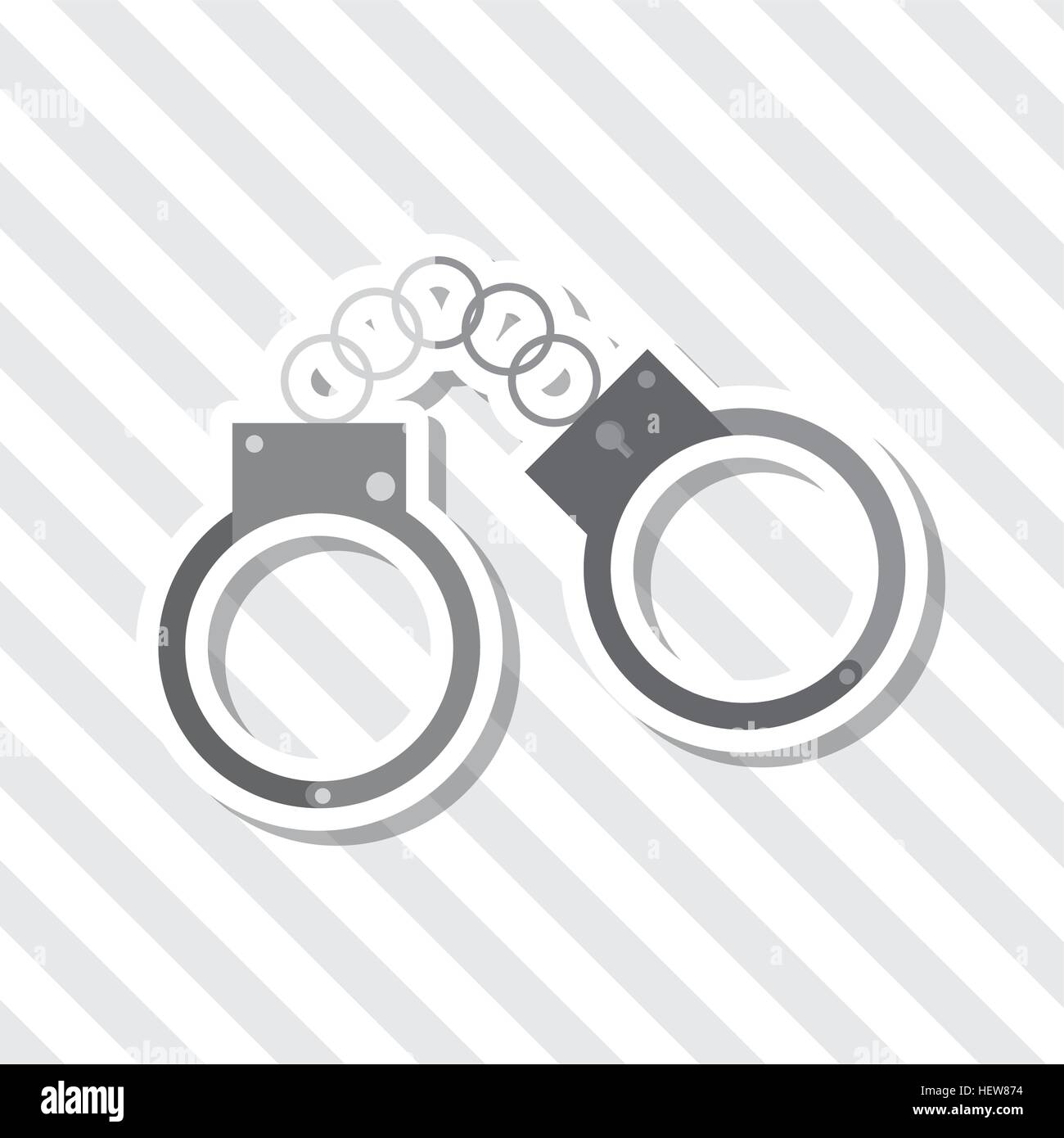 Law and Justice handcuffs design, vector illustration Stock Vector ...