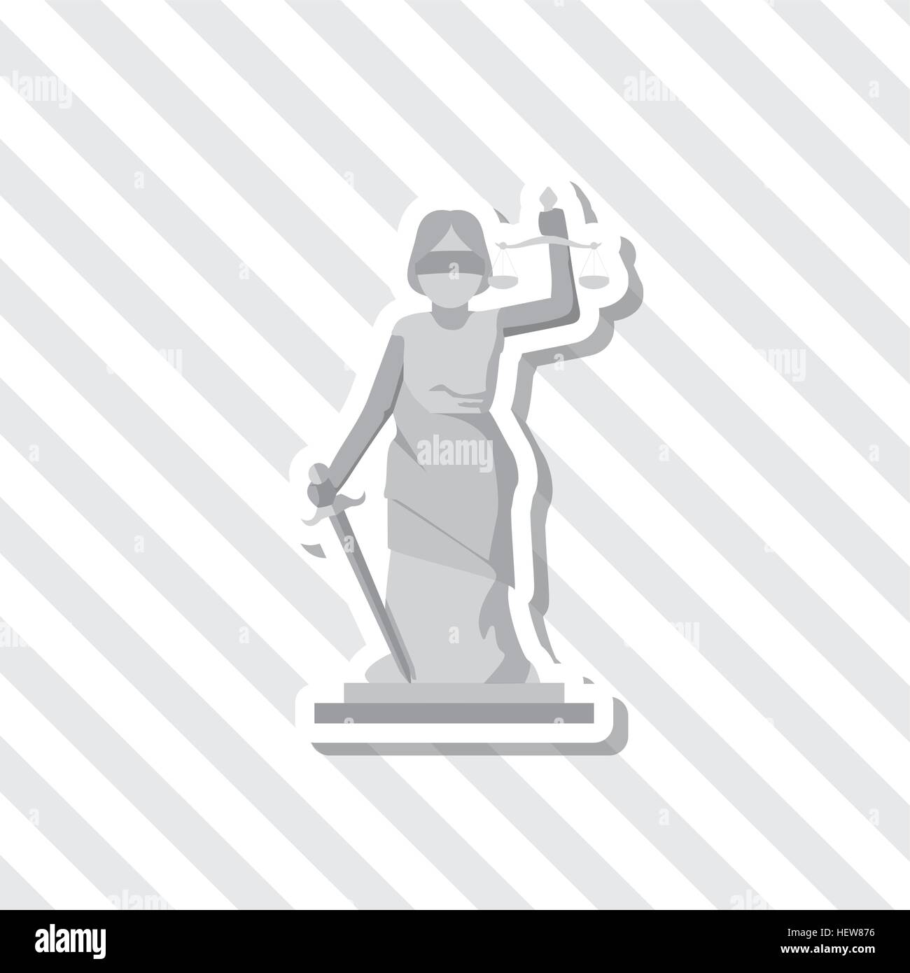 Law and Justice sculpture design, vector illustration Stock Vector ...
